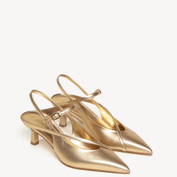 M. Gemi | Shoes | Nwt M Gemi Gold Slingback Vanda Heels | Poshmark